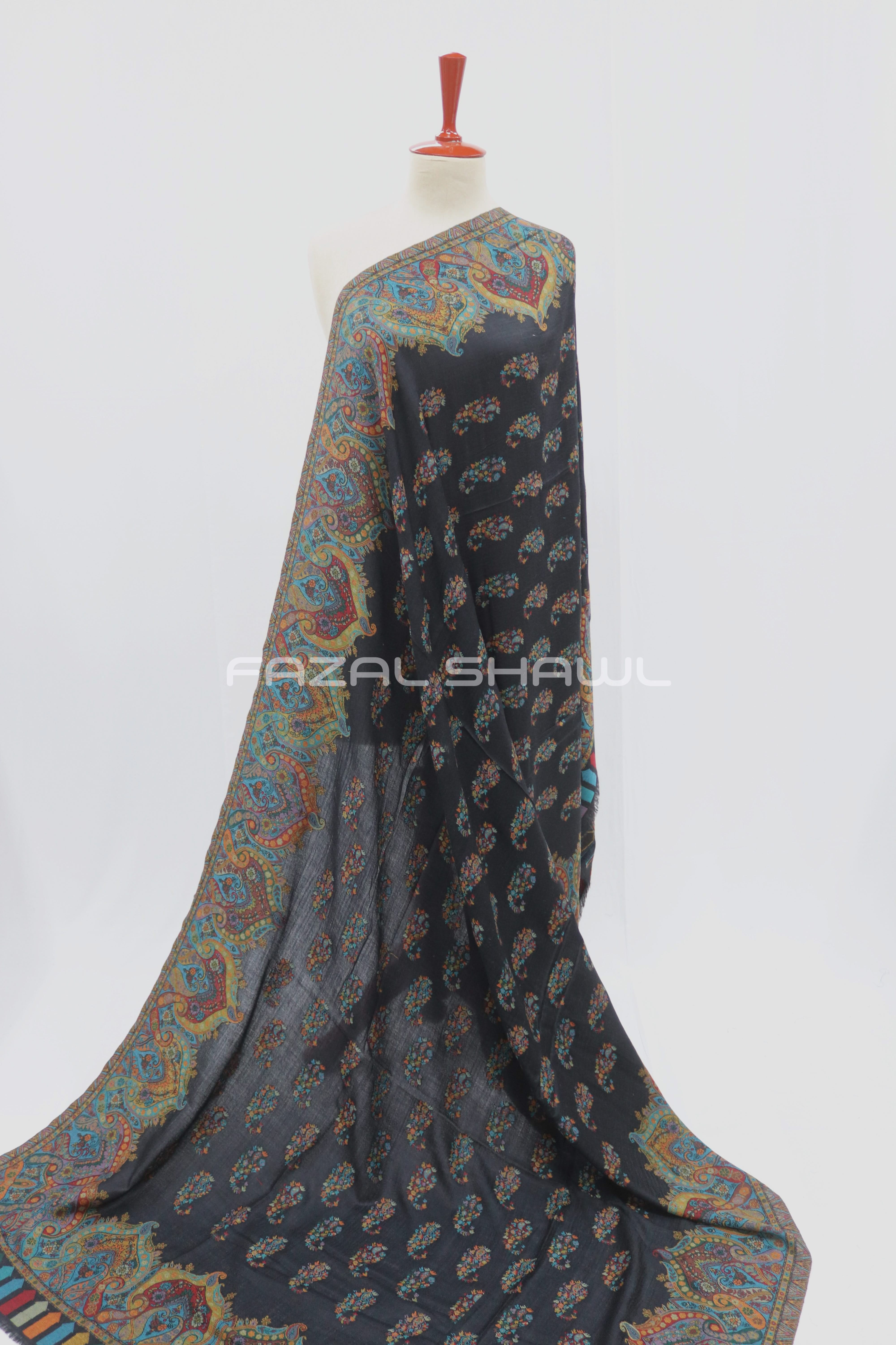 Kani Border And Flower – Fazal Shawl
